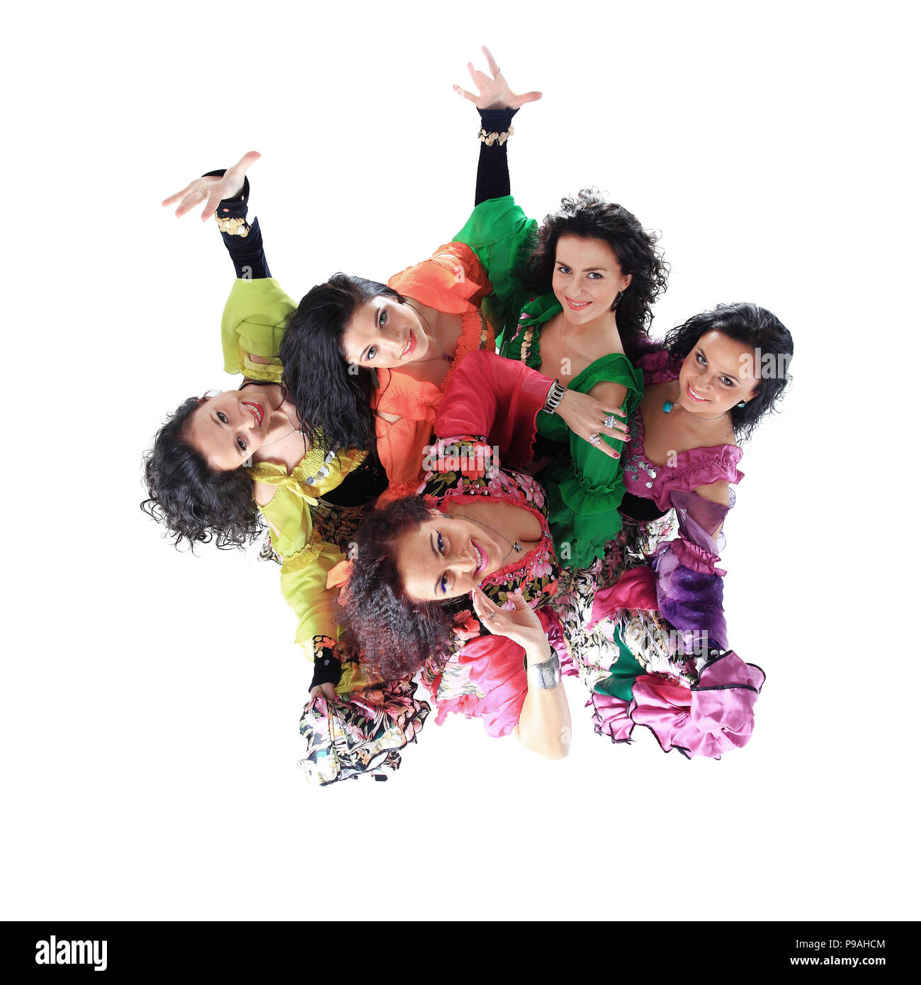 professional Gypsy dancing group in national costumes performing folk ...