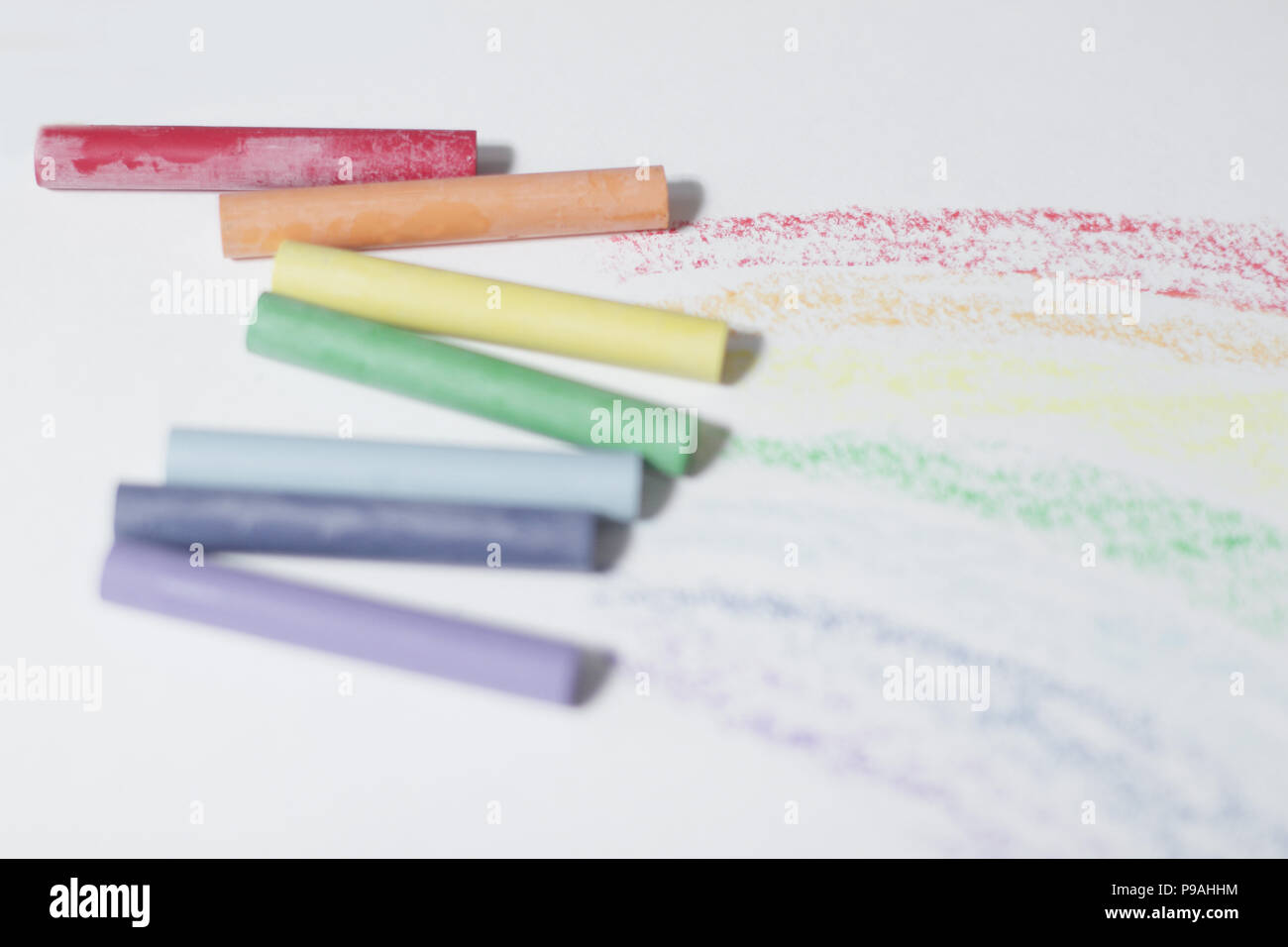 ulticolored crayons for drawing.isolated on a white background Stock ...