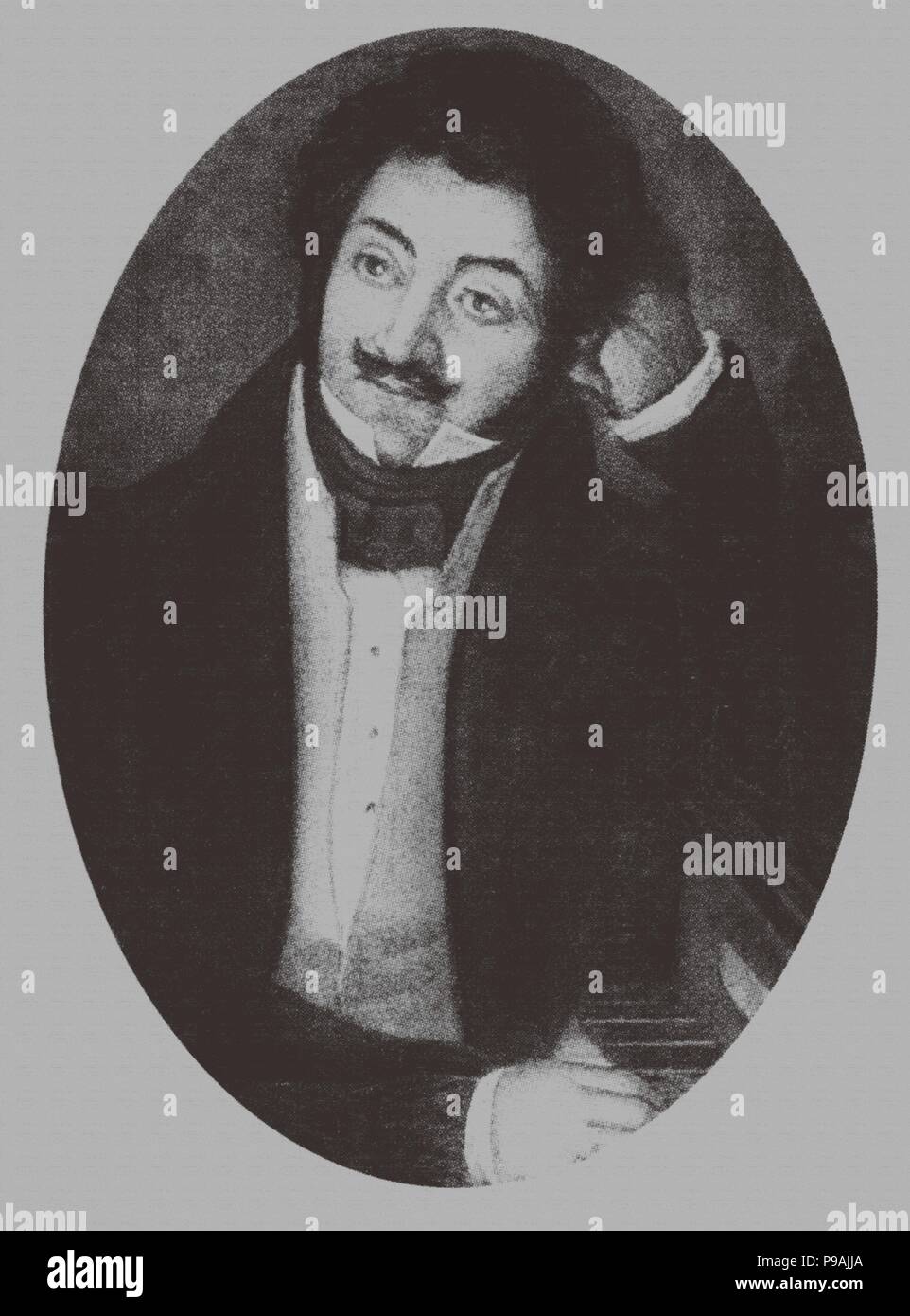 Portrait of the Composer Alexander Aleksandrovich Alyabyev (1787-1851 ...