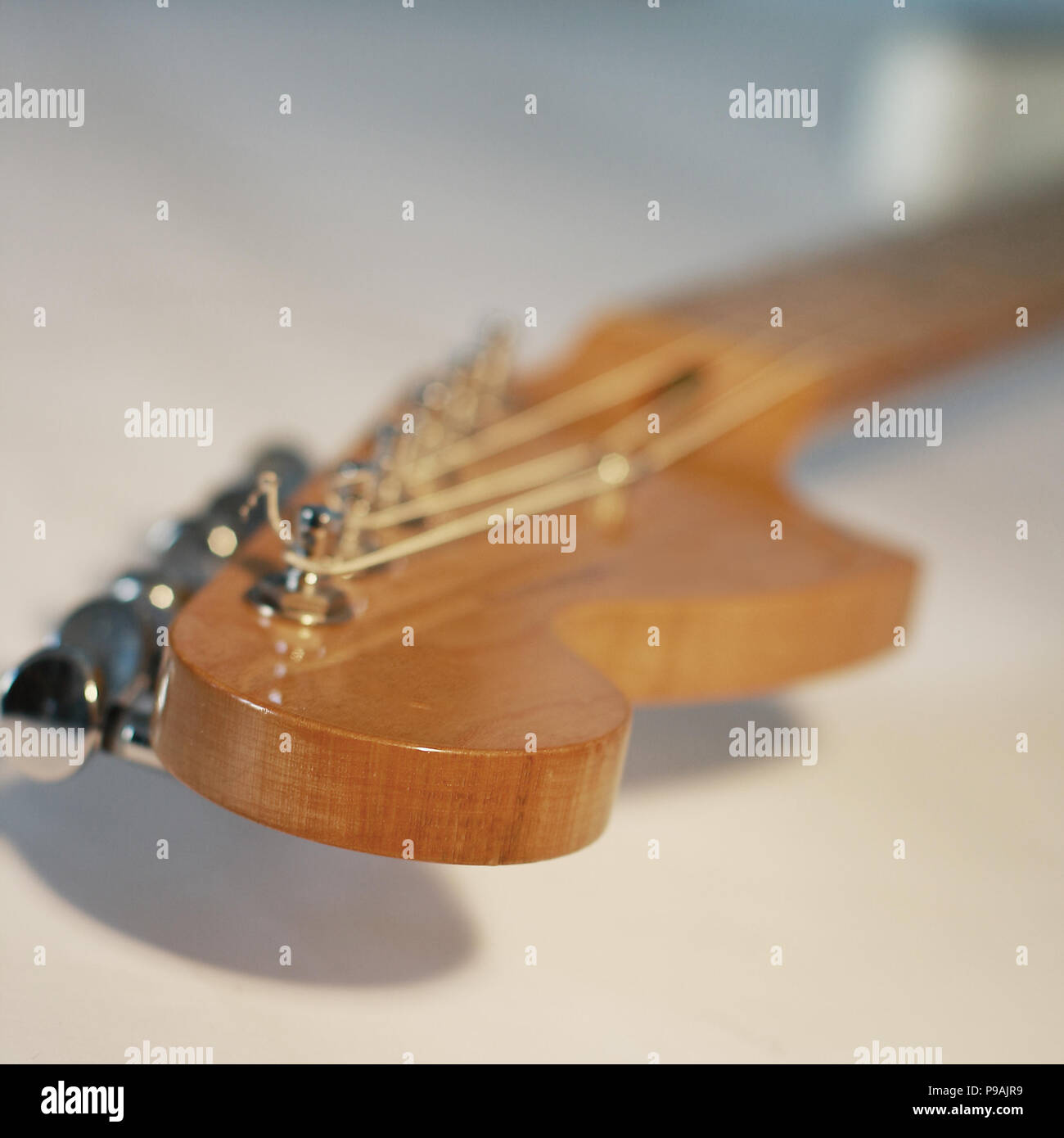 neck and tuners six-string guitar. retro style Stock Photo - Alamy