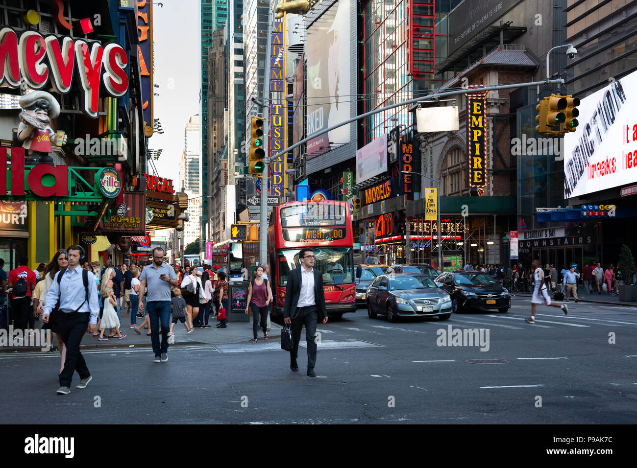 Times square street view hi-res stock photography and images - Alamy