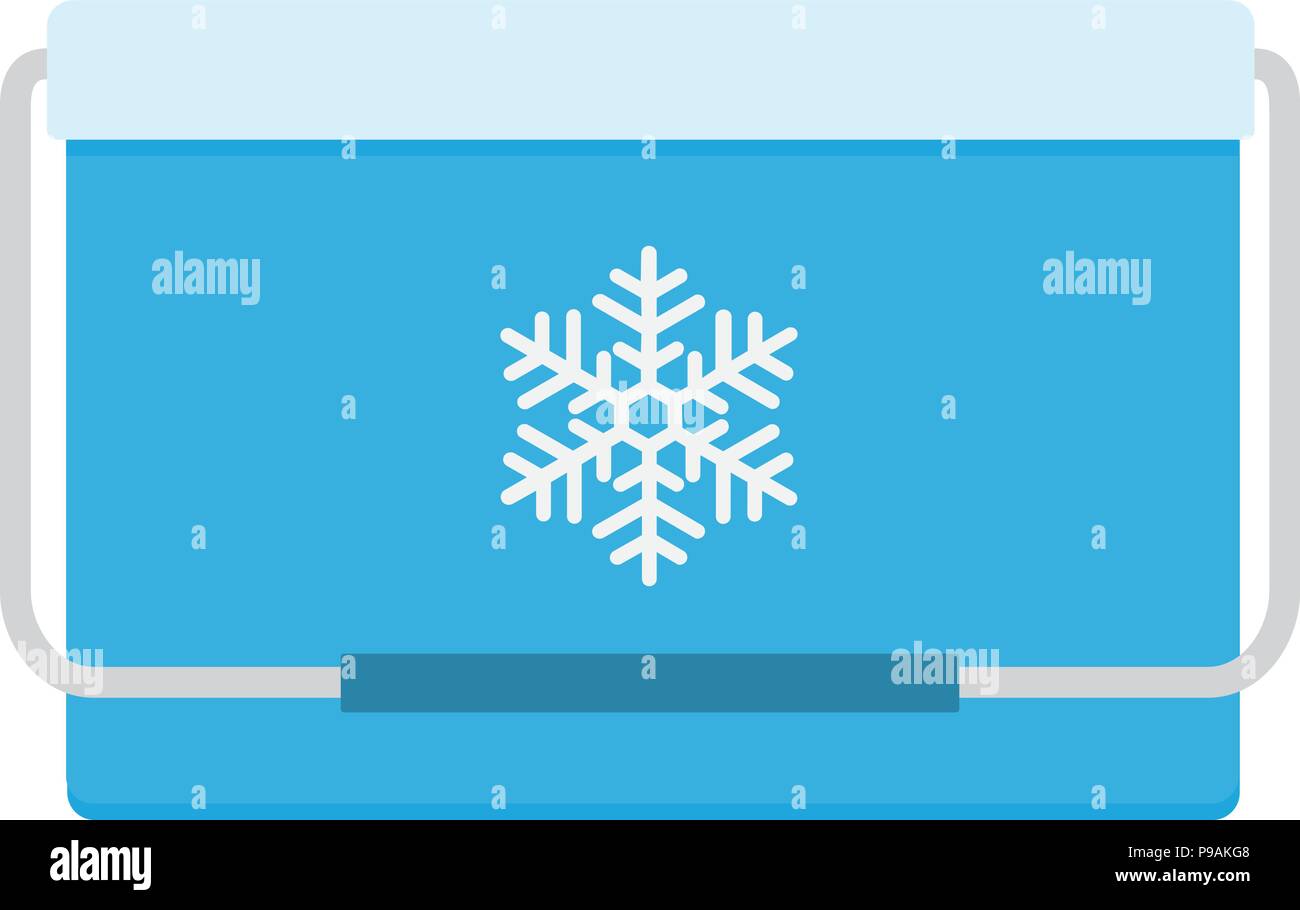 Freezer-bag in blue color. Cooler bag. Isolated vector illustration on ...