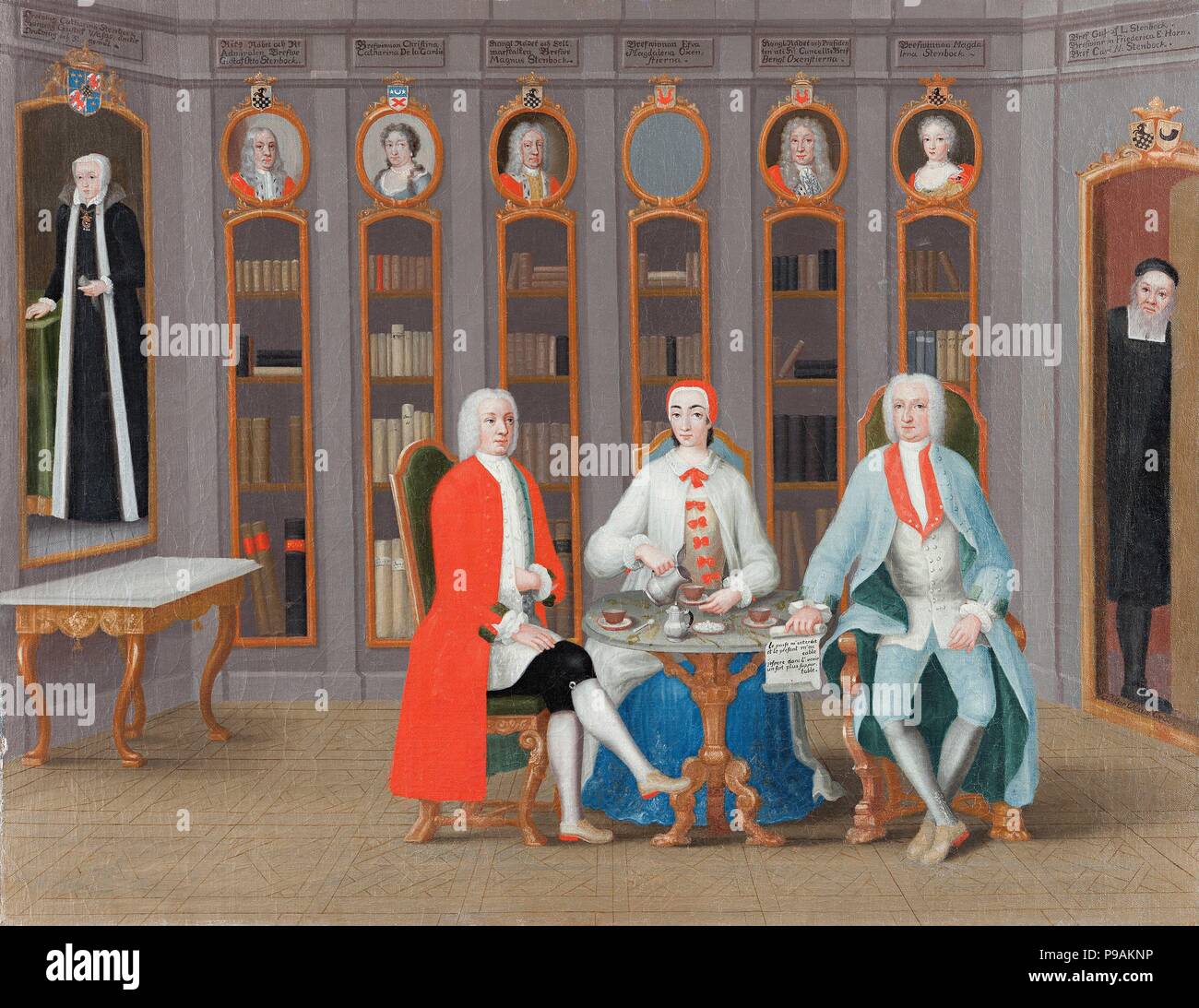 The Stenbock family in their library at Rånäs. Museum: Skokloster ...