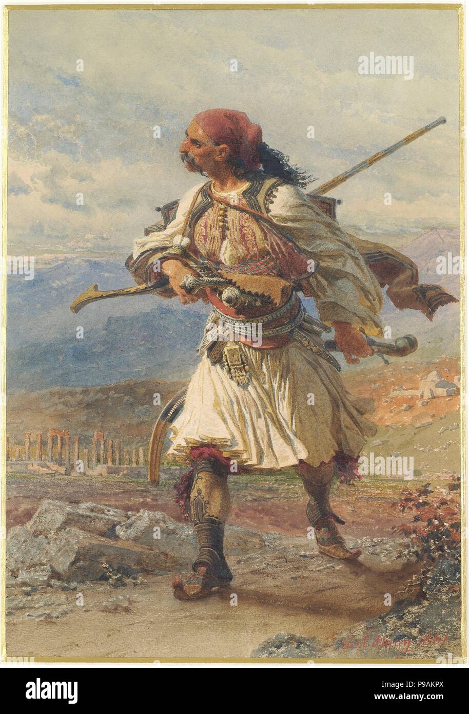 Greek Warrior. Museum: Benaki Museum, Athens Stock Photo - Alamy