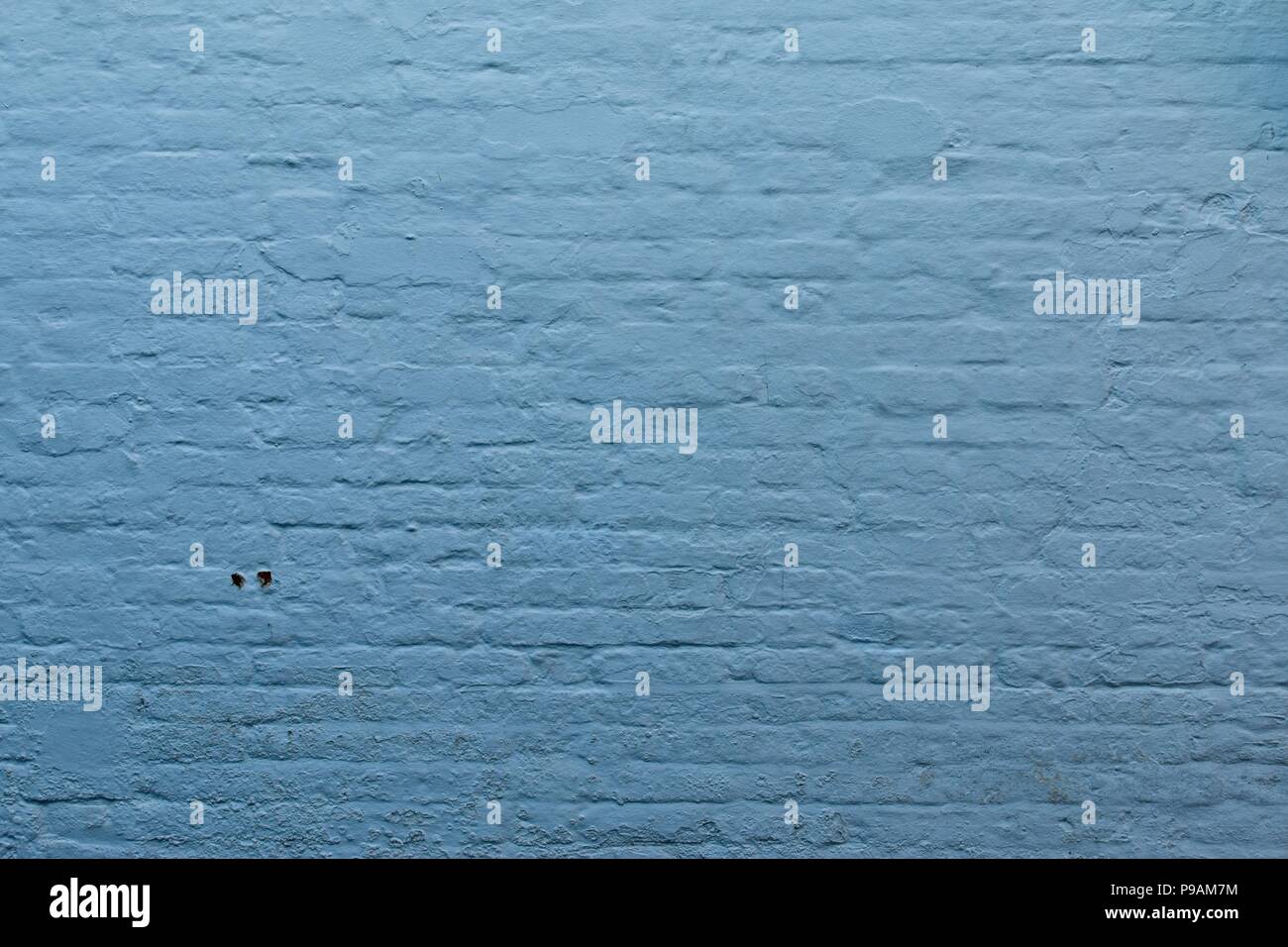 Blue painted block brick wall Stock Photo - Alamy