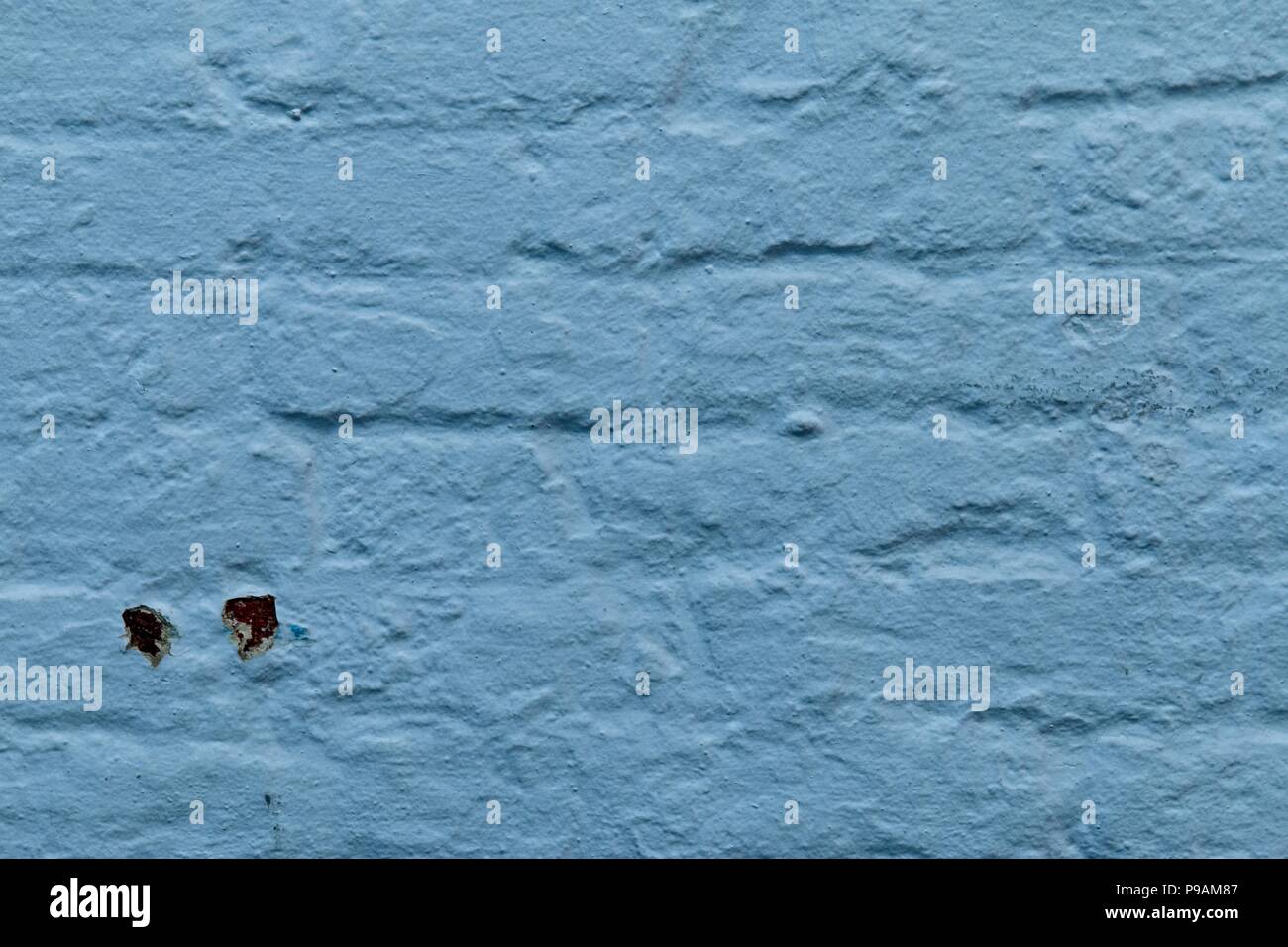 Blue painted block brick wall Stock Photo - Alamy