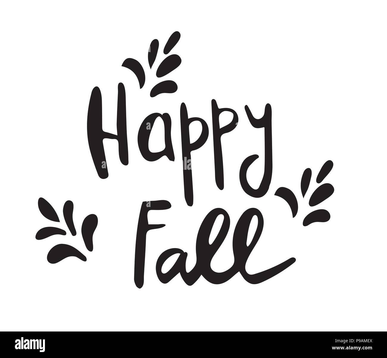 Happy Fall Autumn Greeting Card Stock Vector Image And Art Alamy