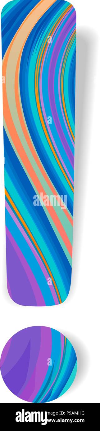 Vector Illustration of Exclamation Mark Sign Modern Graphic Design in ...