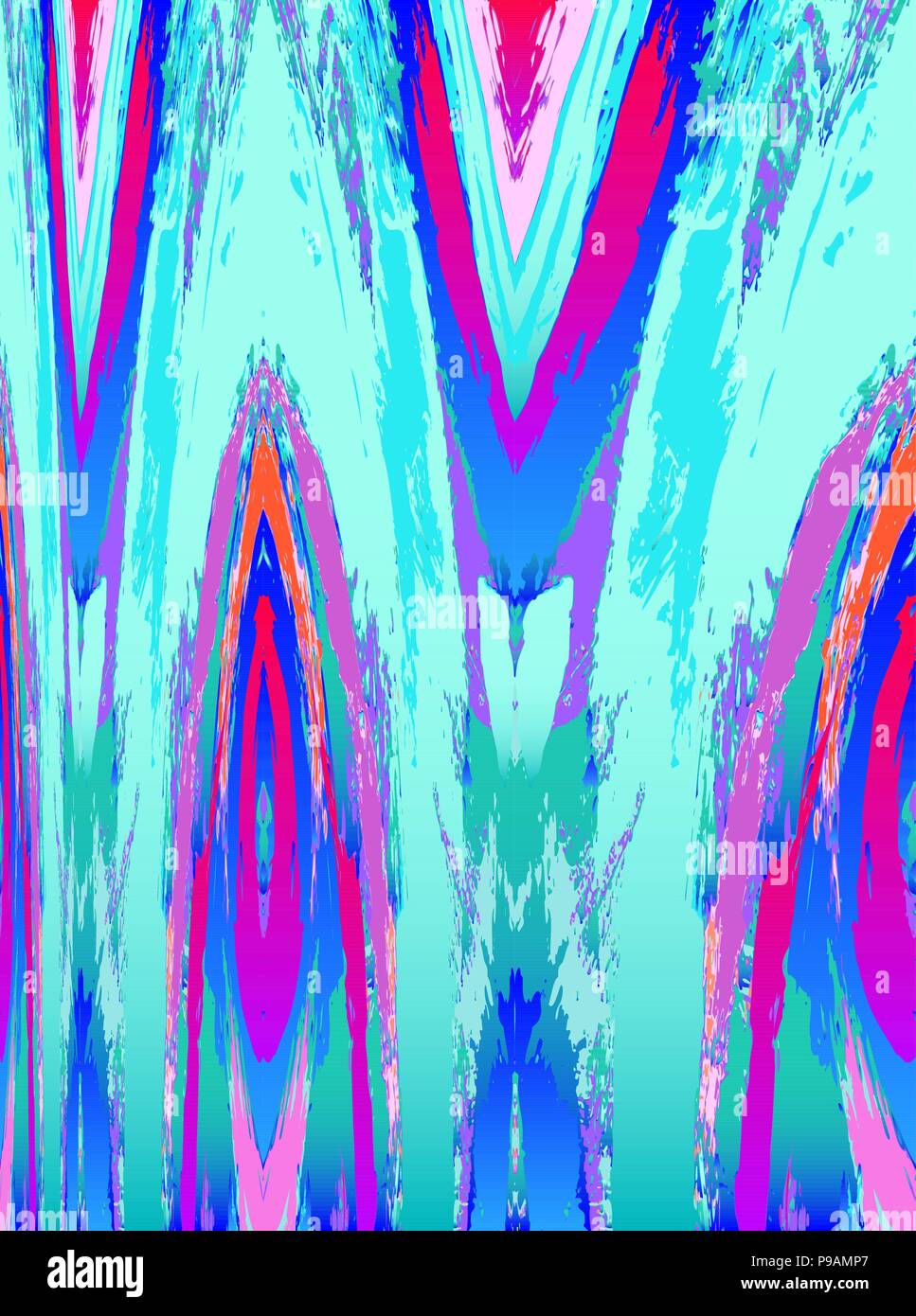 Vector Illustration of Vibrant Abstract Dry Brush Painting Background ...