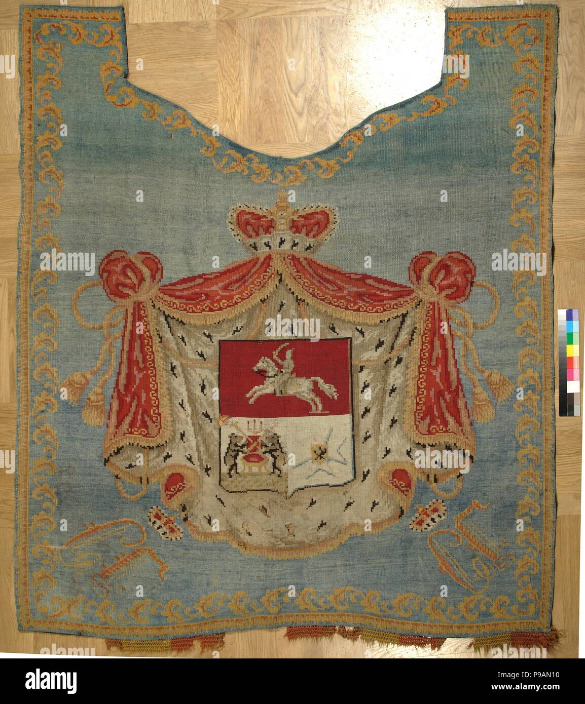 A horse blanket with the coat of arms of the Golitsyn House. Museum ...