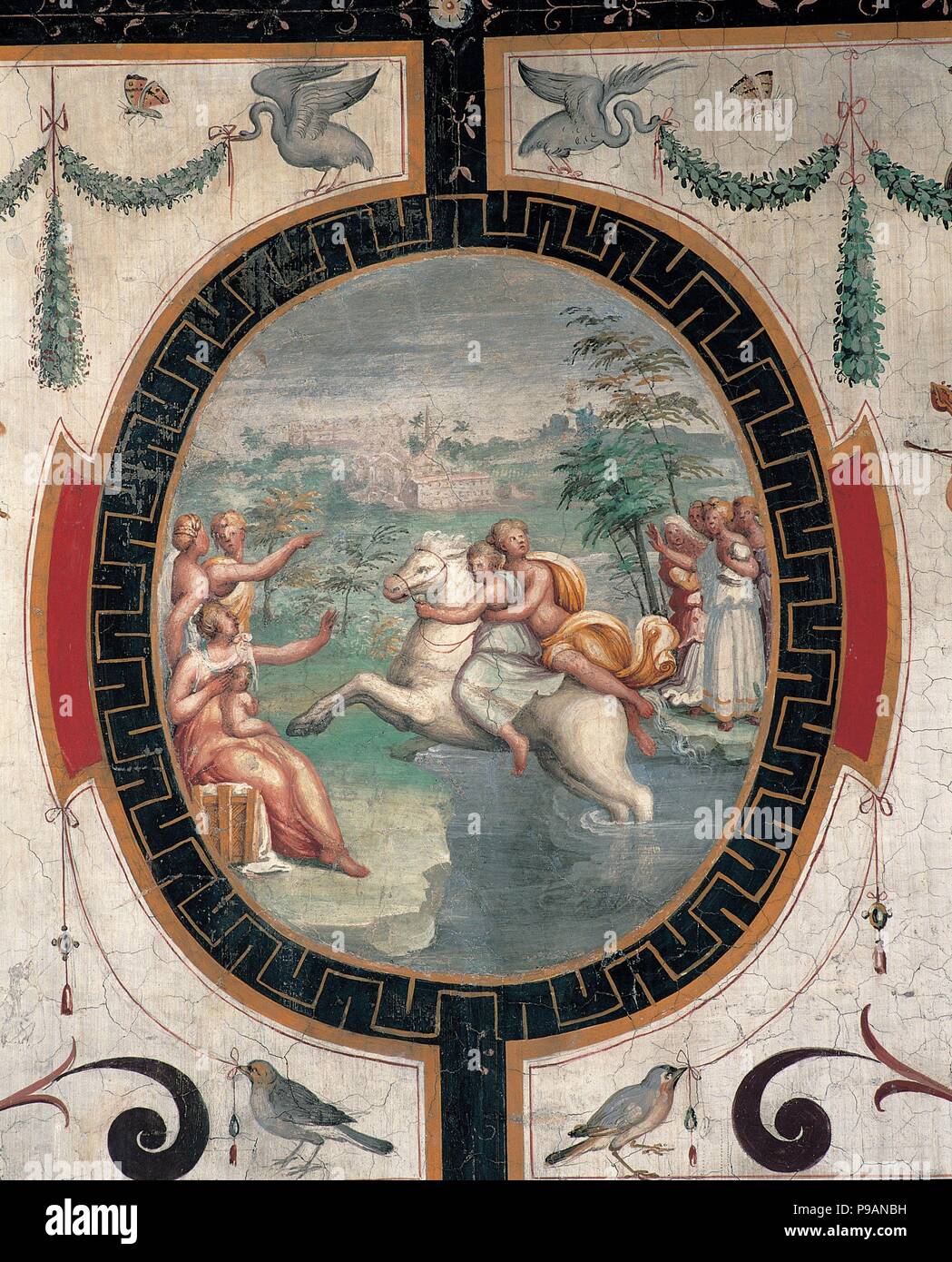 Cloelia Passing the Tiber. Museum: Musei Capitolini, Rome Stock Photo ...