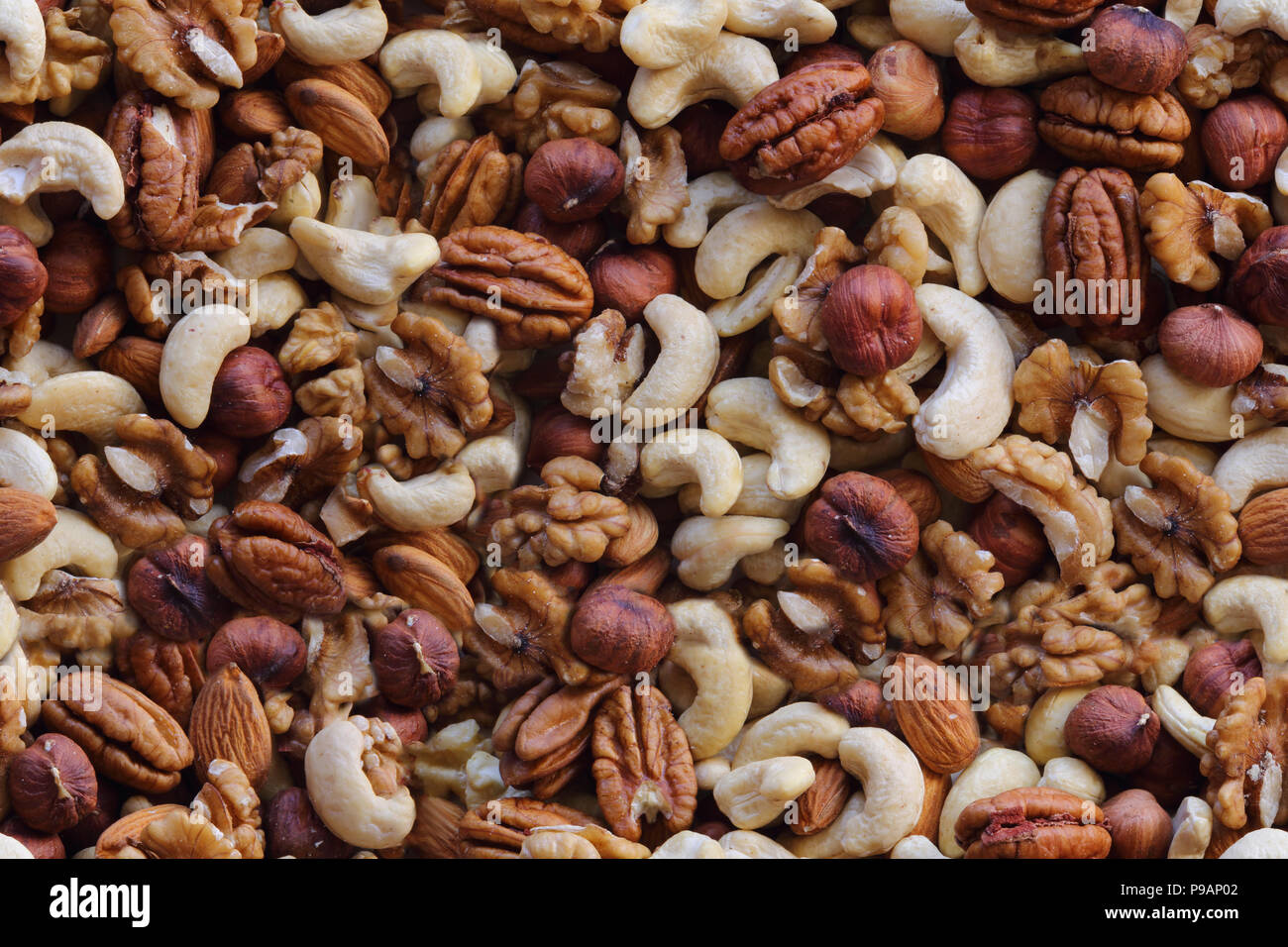Raw organic pecan nuts pattern hi-res stock photography and images - Alamy