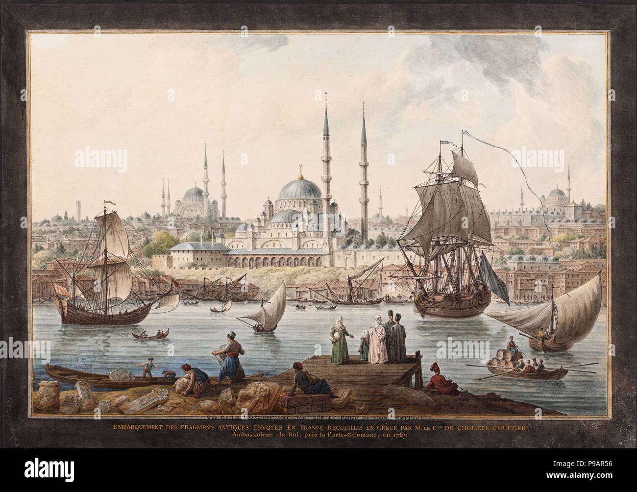 The Yeni Cami and the Port of Istanbul. (French Ambassador Choiseul ...