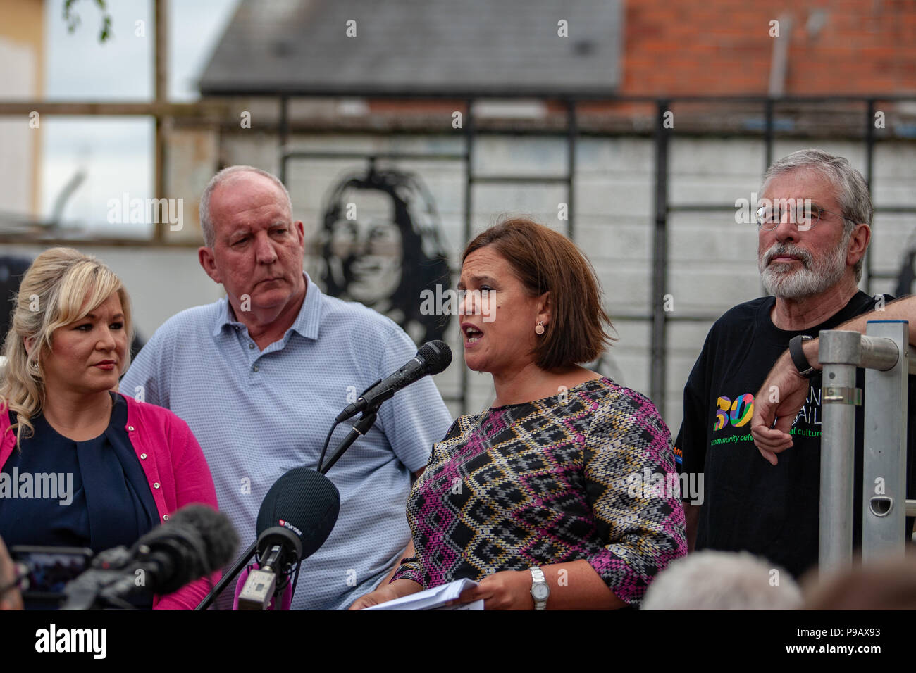 Andersonstown Road Belfast, Northern Ireland. 16th July 2018. Hundreds ...