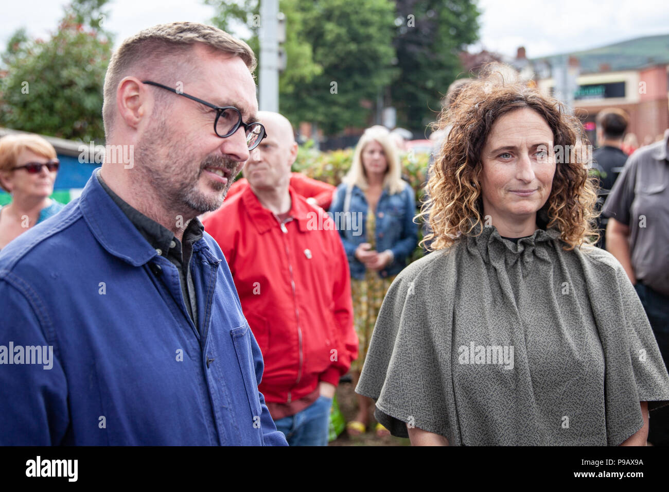 Andersonstown Road Belfast, Northern Ireland. 16th July 2018. Hundreds ...