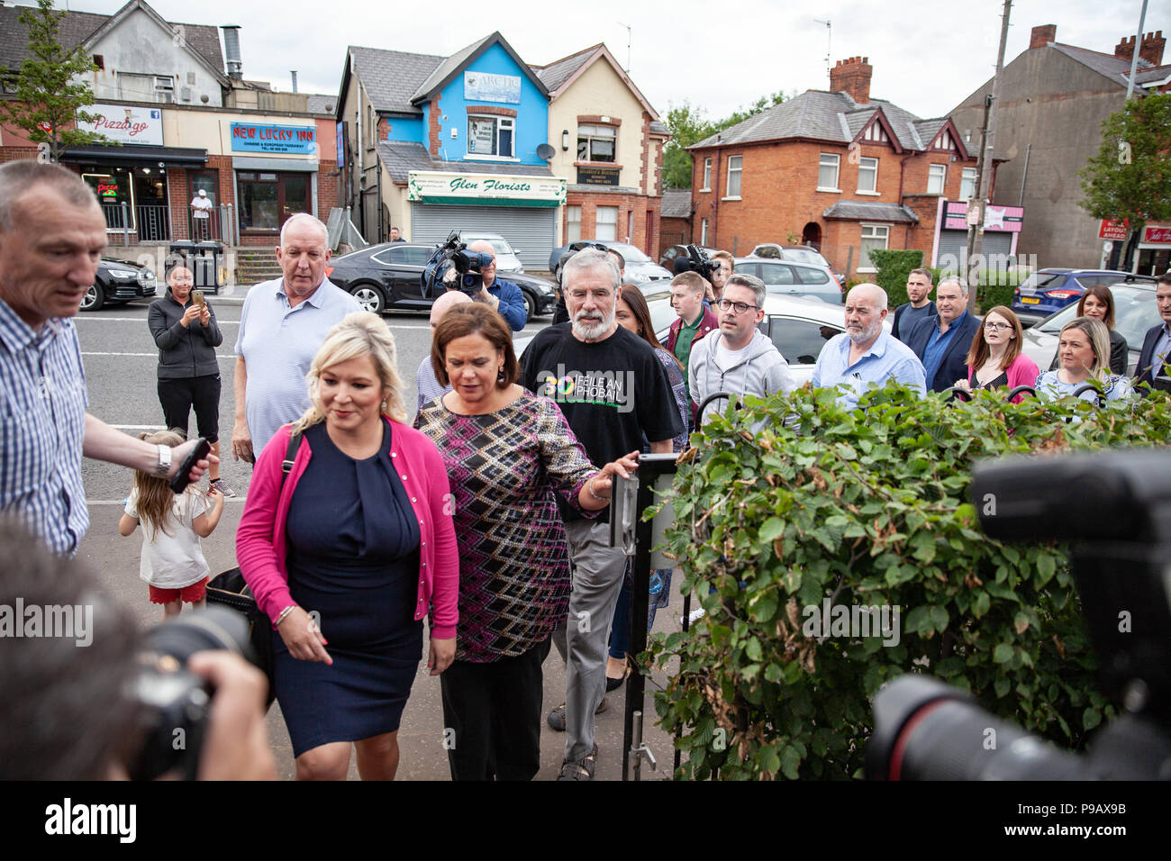 Andersonstown Road Belfast, Northern Ireland. 16th July 2018. Hundreds ...