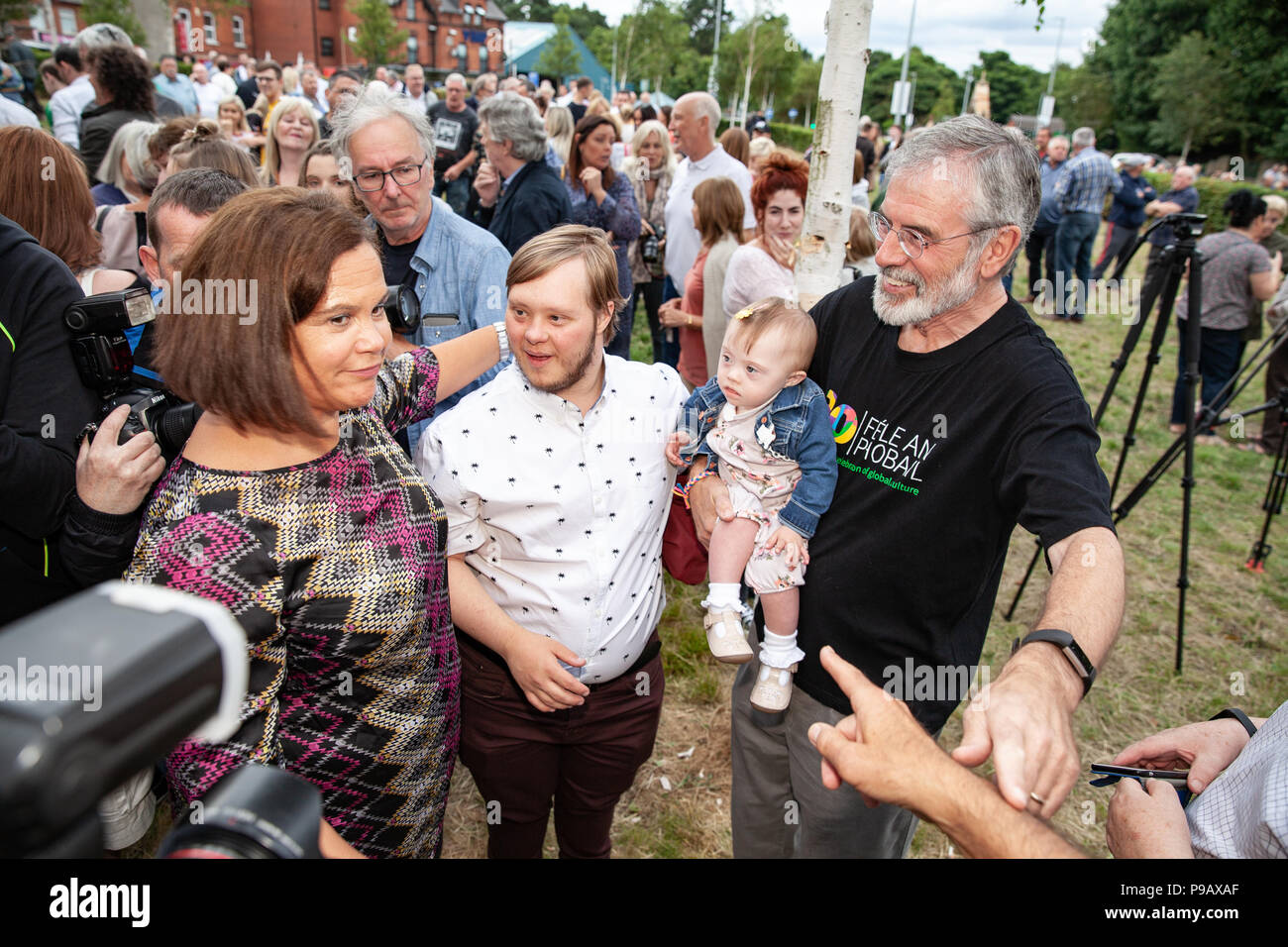 Andersonstown Road Belfast, Northern Ireland. 16th July 2018. Hundreds ...