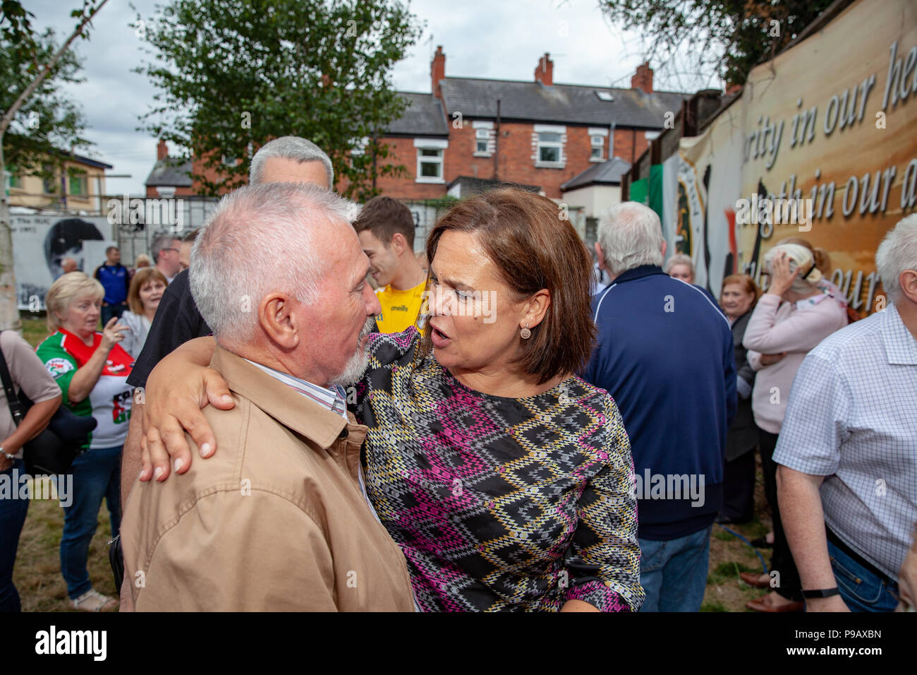 Andersonstown Road Belfast, Northern Ireland. 16th July 2018. Hundreds ...