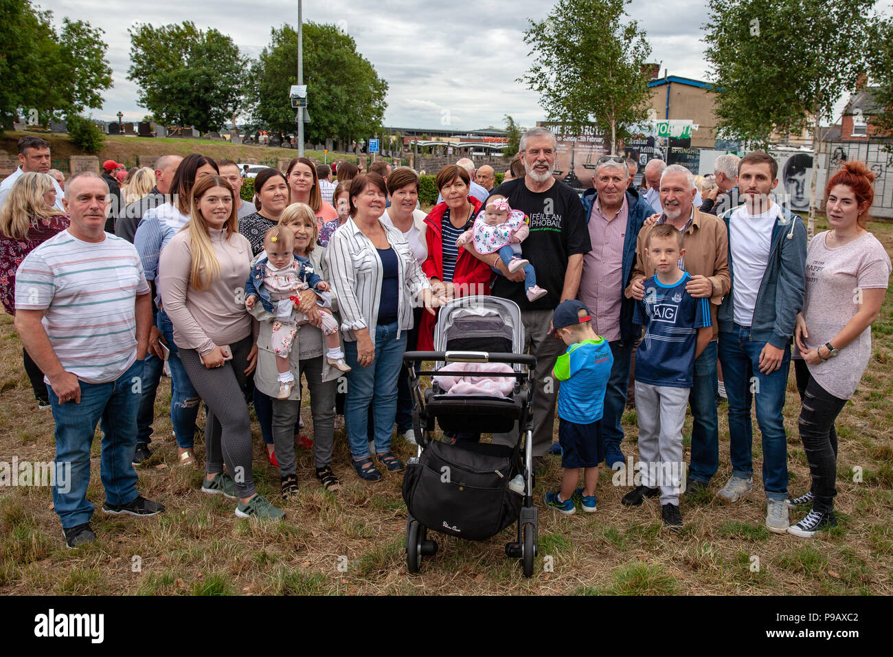 Andersonstown Road Belfast, Northern Ireland. 16th July 2018. Hundreds ...