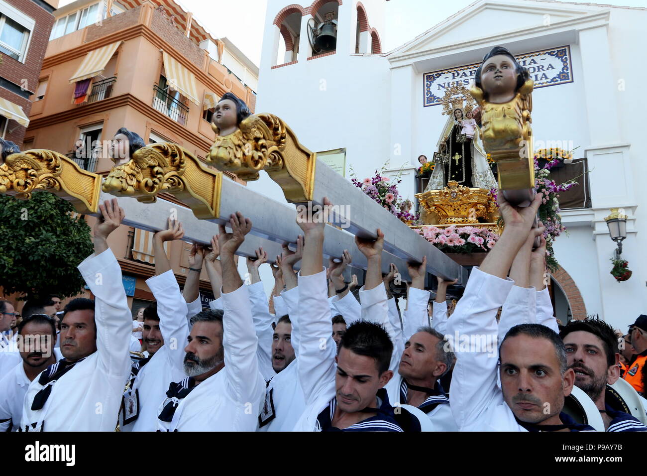 Malaga, Spain. 16th July, 2018. Thousands of people exhibit their ...
