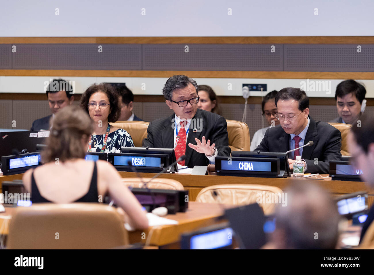 New York, USA. 16th July 2018. United Nations, UN headquarters in New ...