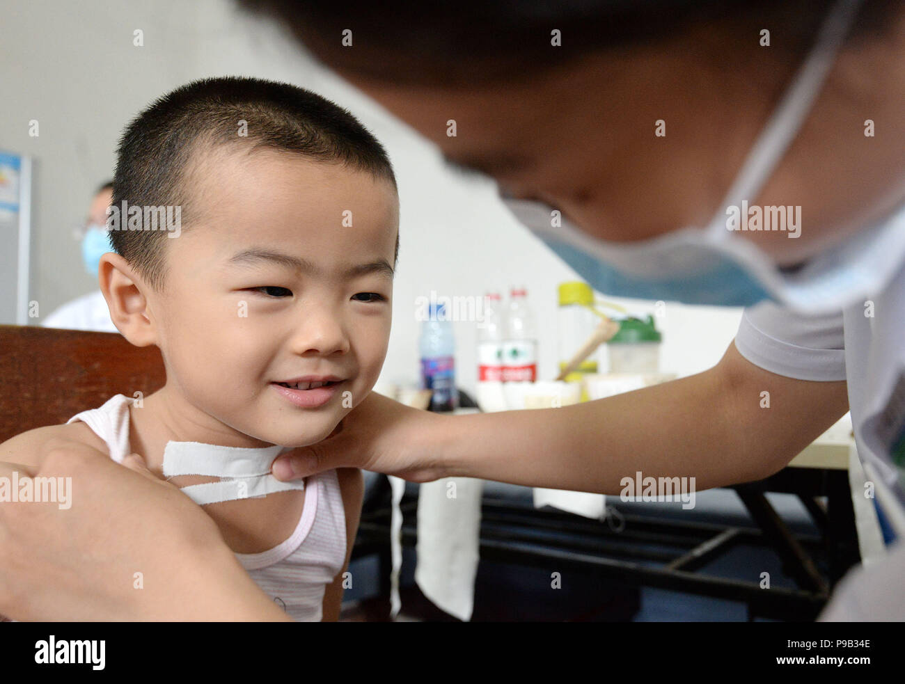 July 17, 2018 - Handan, Handan, China - Handan, CHINA-A child is ...