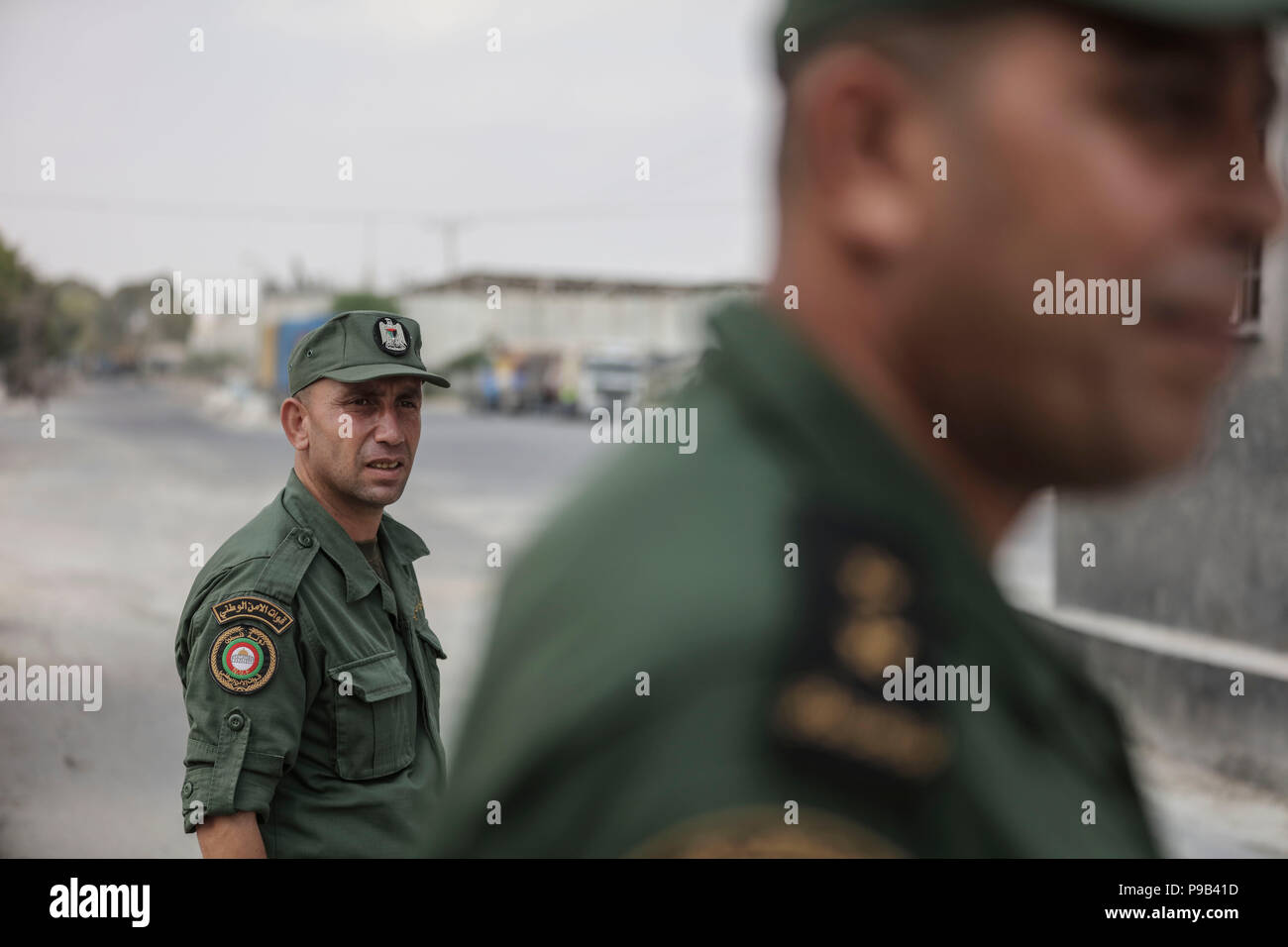 Rafah, Southern Gaza Strip. 17th July, 2018. Palestinian security ...
