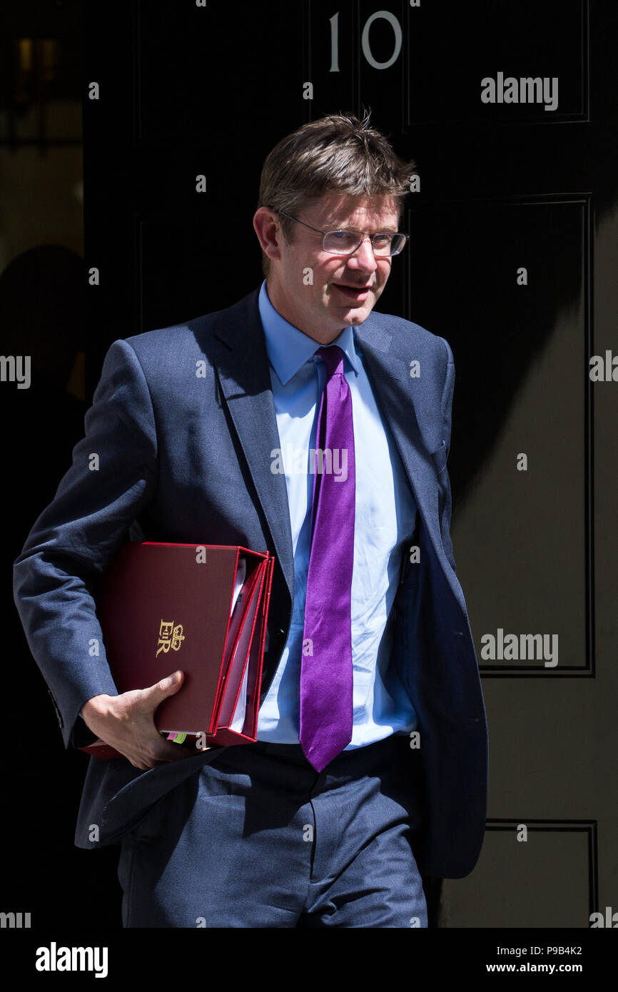 London, UK. 17th July, 2018. Greg Clark MP, Secretary of State for ...