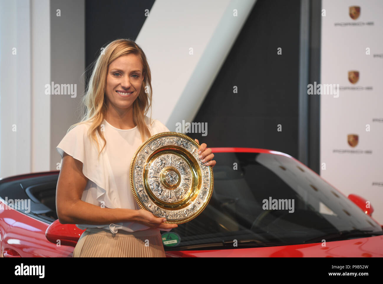 Stuttgart, Germany. 17th July, 2018. Wimbledon winner Angelique Kerber ...