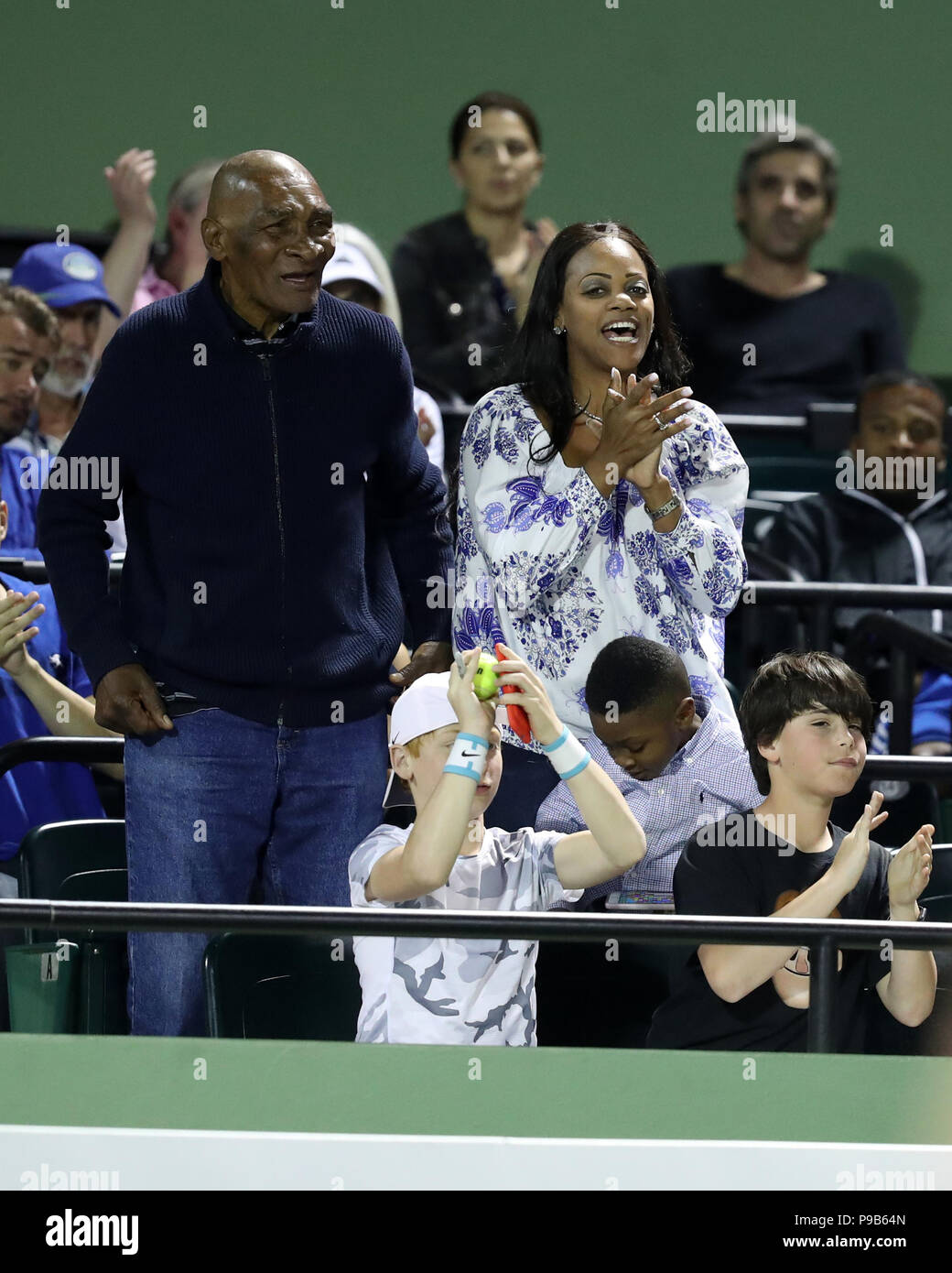 KEY BISCAYNE, FL - MARCH 27: Richard Williams, Lakeisha Graham, Dylan ...