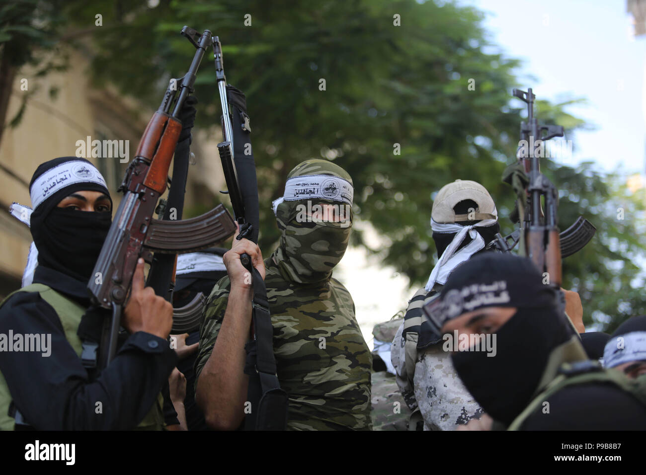Gaza City, Gaza Strip, Palestinian Territory. 17th July, 2018. Members ...