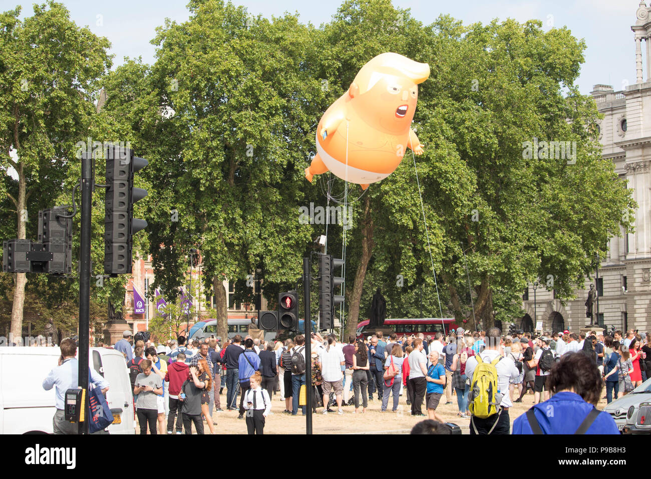 ‘STOP TRUMP’ protest march in Parliament Square Gardens as the ‘Trump ...