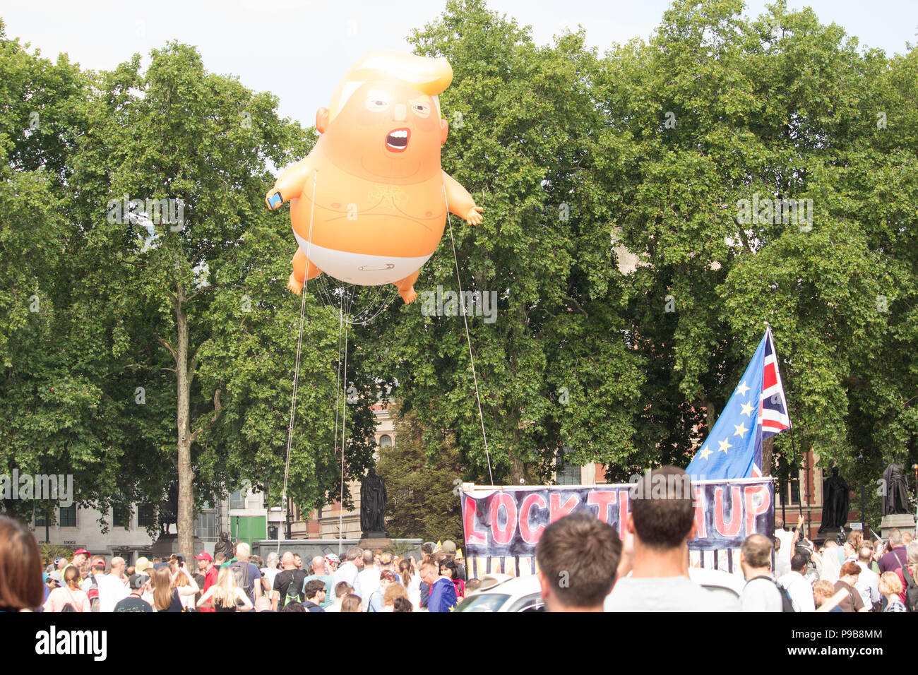 ‘STOP TRUMP’ protest march in Parliament Square Gardens as the ‘Trump ...