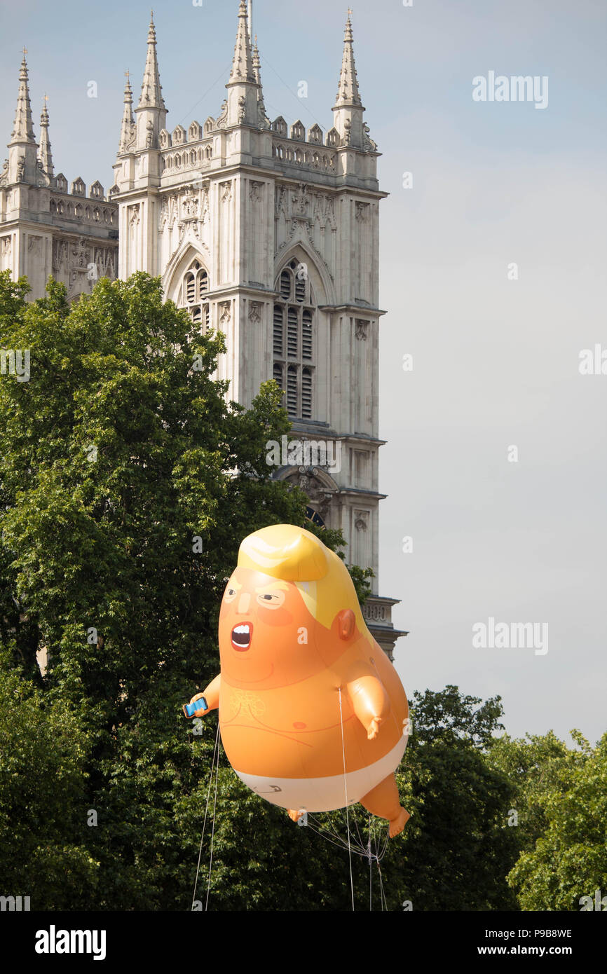 An iconic 'Trump Baby' giant inflatable balloon was flown over ...