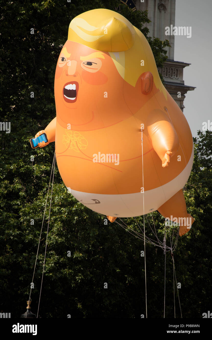 An iconic 'Trump Baby' giant inflatable balloon was flown over ...