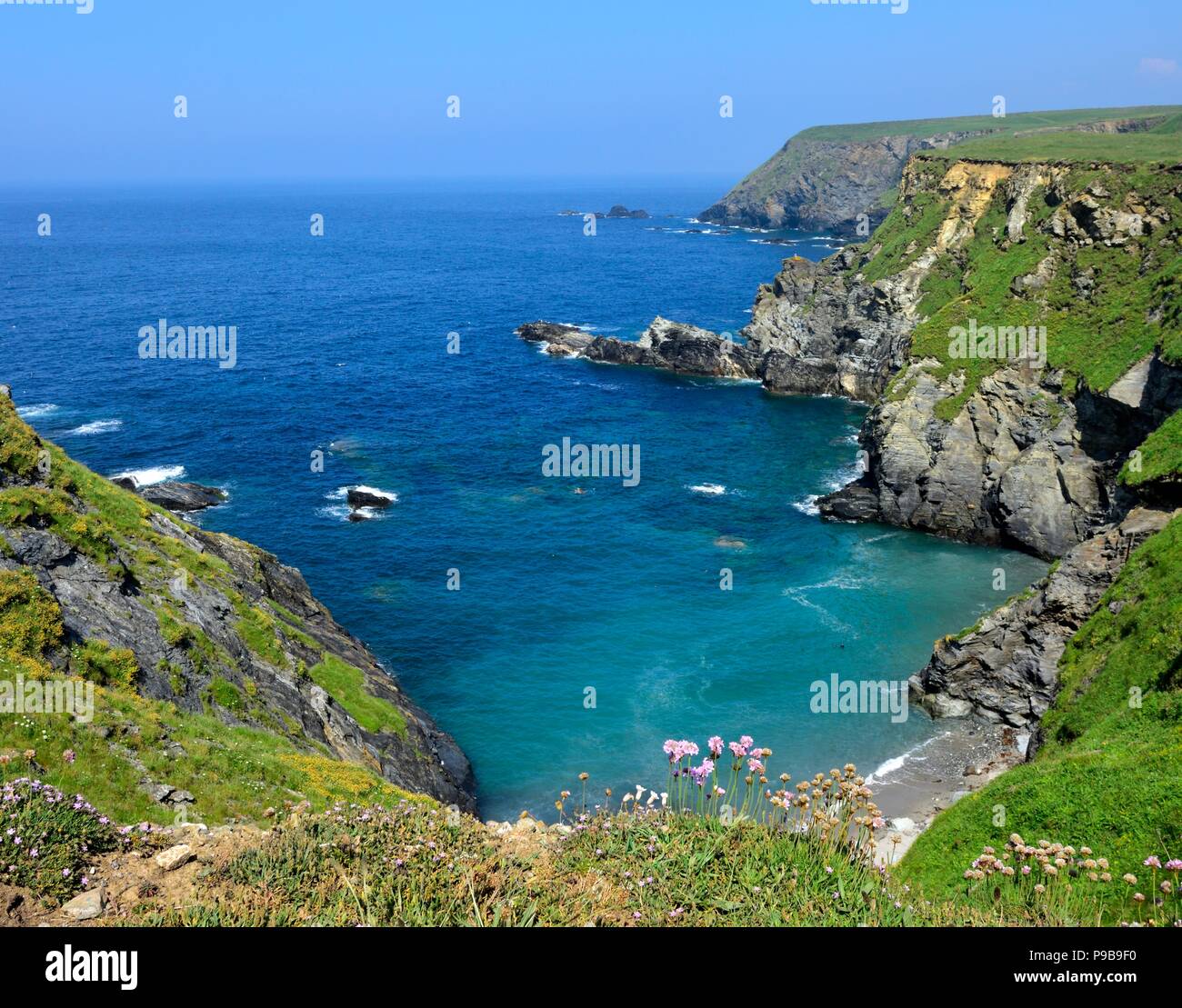 Seal view point, Godrevy point,Gwithian,Godrevy heritage coast,Cornwall ...