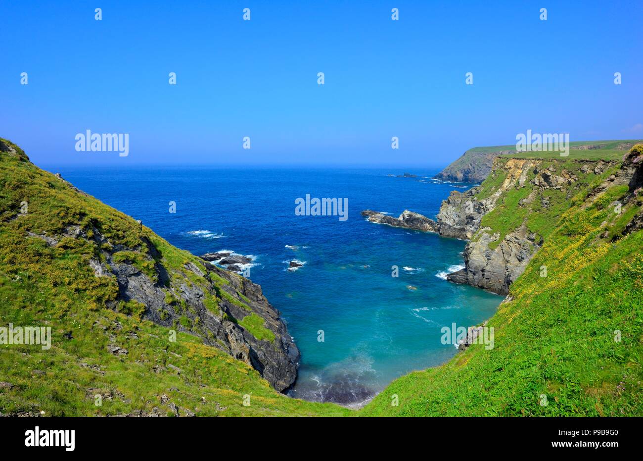 Seal view point, Godrevy point,Gwithian,Godrevy heritage coast,Cornwall ...