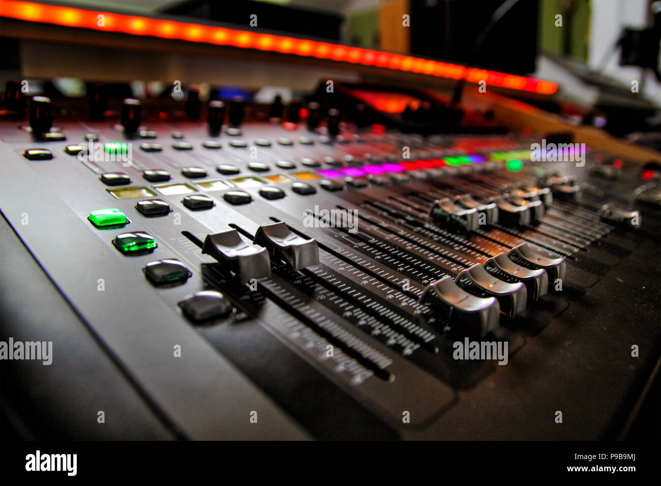 Professional studio audio mixer, close-up Stock Photo - Alamy