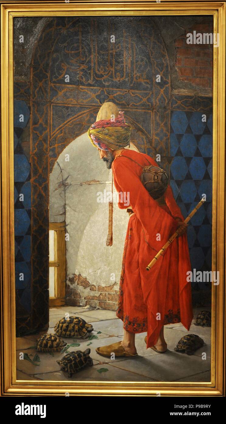 The Tortoise Trainer. Museum: Pera Museum, Istanbul Stock Photo - Alamy
