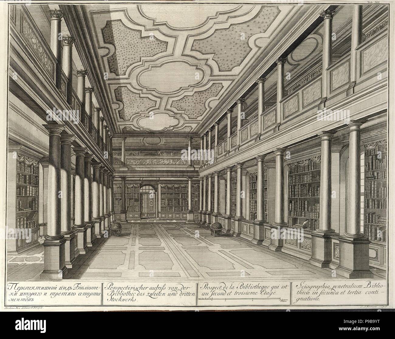 Library of the Academy of Sciences (From: The building of the Imperial ...
