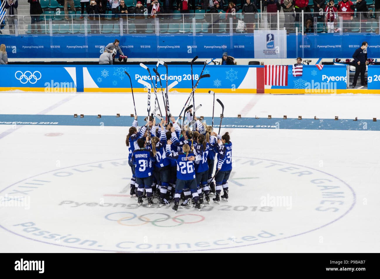 Team USA wins the Gold medal in Women's Ice Hockey final game vs Canada ...