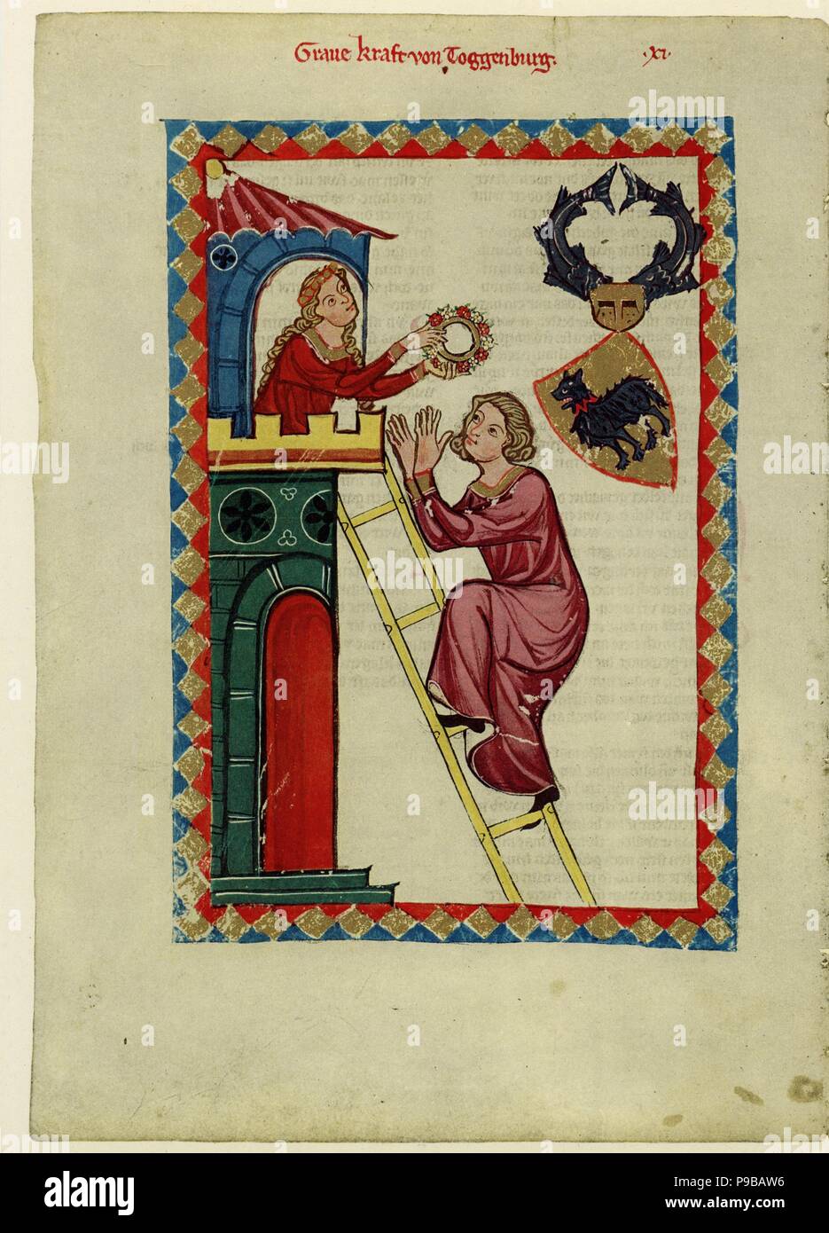 Count Kraft III of Toggenburg (From the Codex Manesse). Museum: Library ...