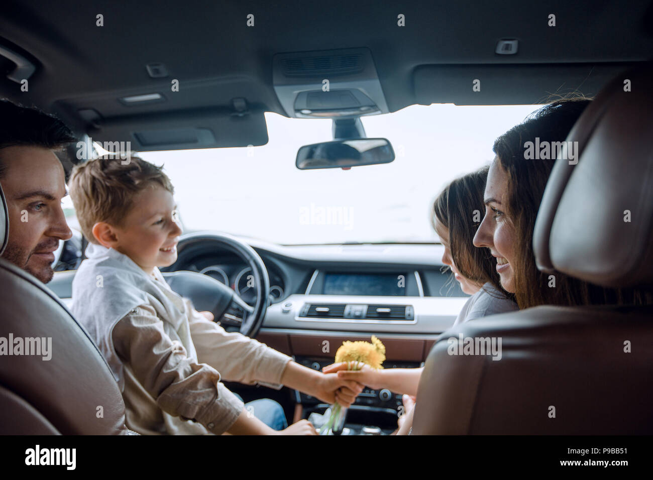 Boy relaxing vehicle hi-res stock photography and images - Alamy