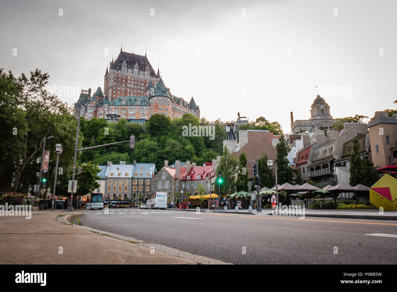lower town quebec city canada road dalhousie Stock Photo - Alamy