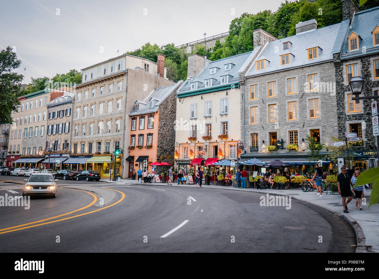 lower town quebec city canada road dalhousie Stock Photo - Alamy