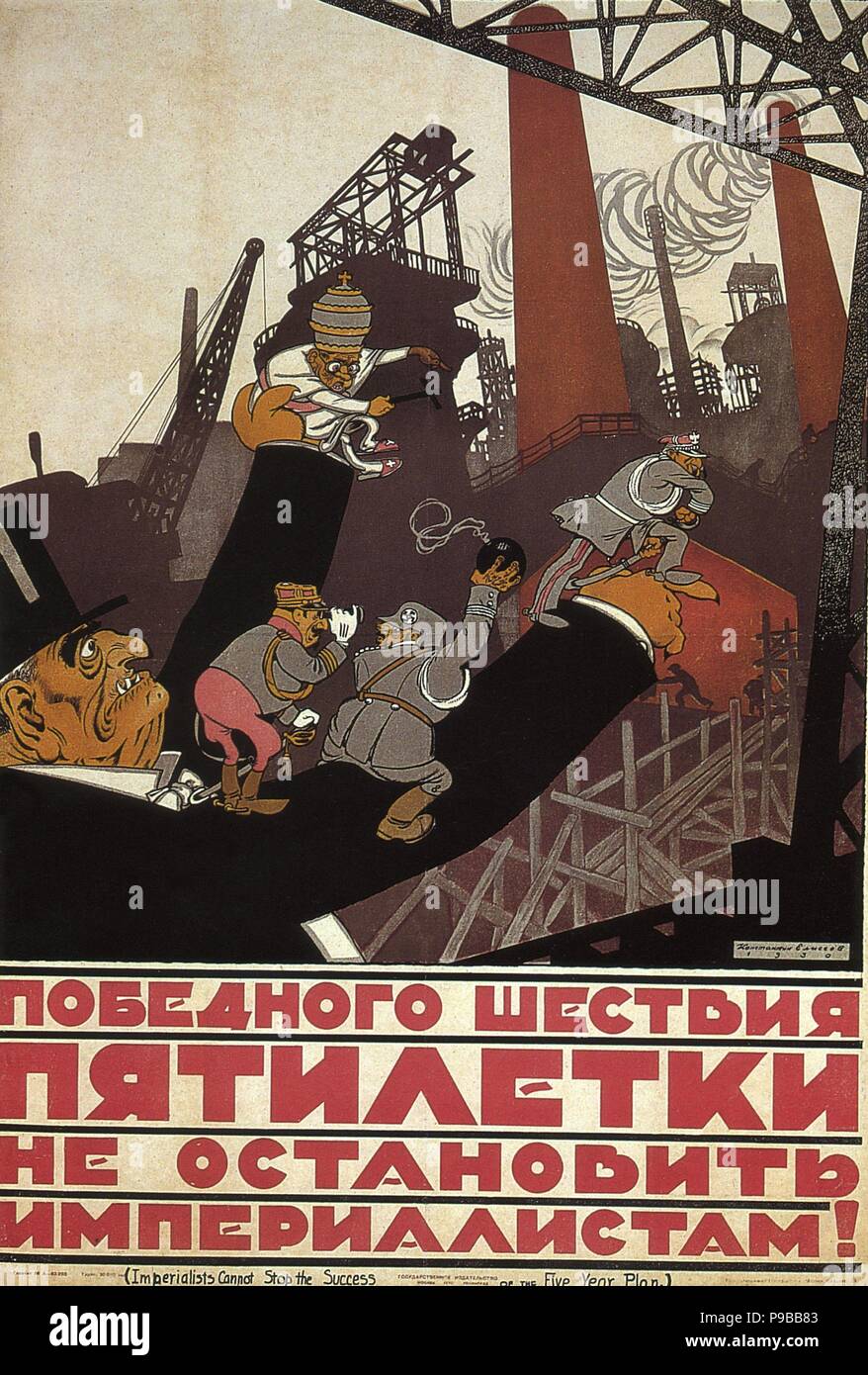Soviet propaganda poster five year plan hi-res stock photography and ...