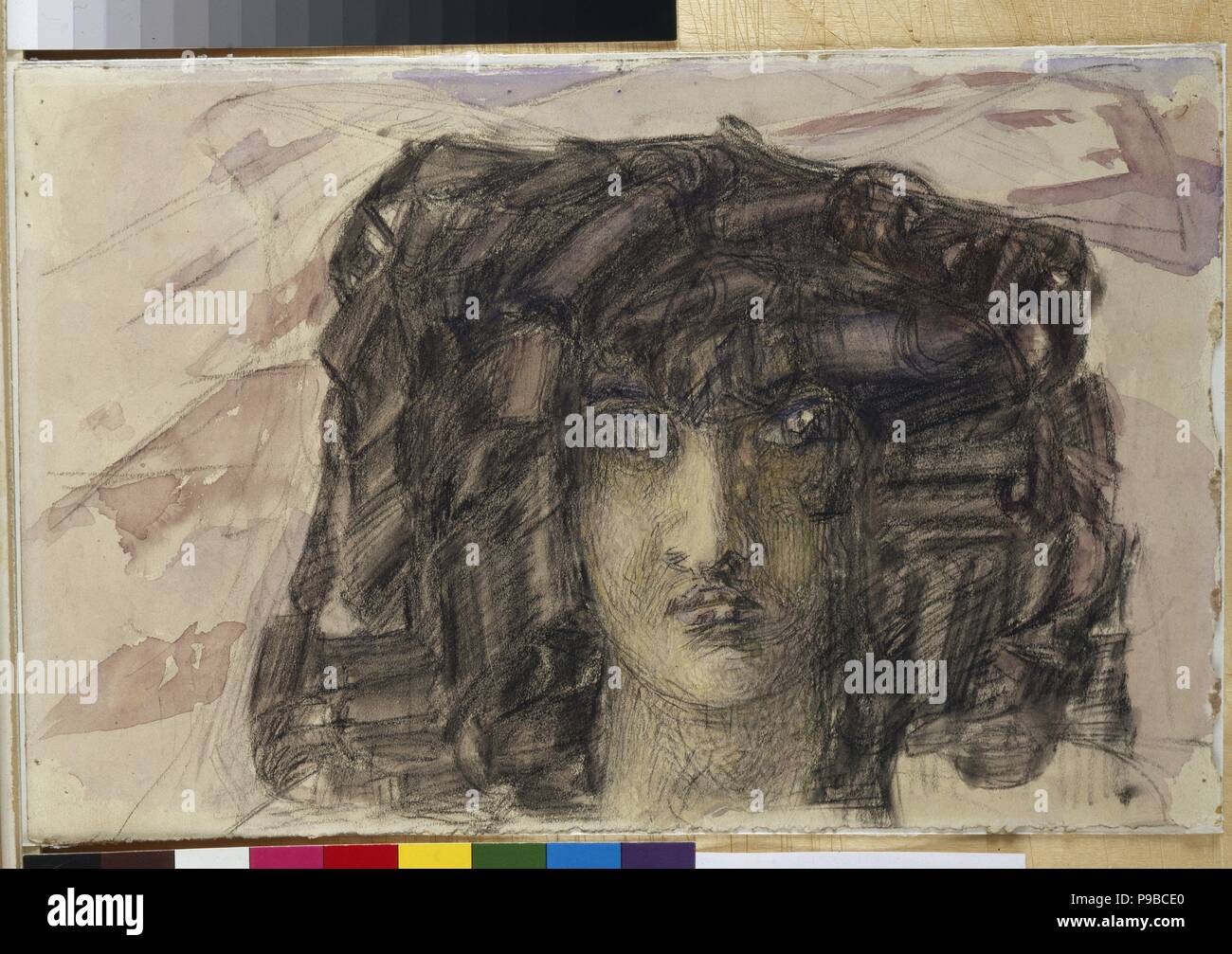 Demon's head. Illustration to the poem "The Demon" by Mikhail Lermontov ...