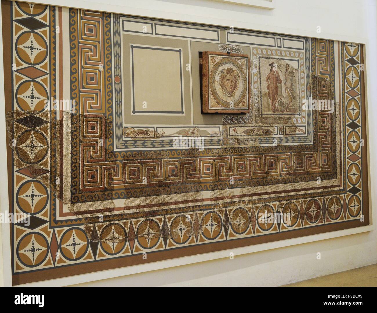 Mosaic of the Medusa, inspired on the myth of Perseus. Found in Tarraco ...