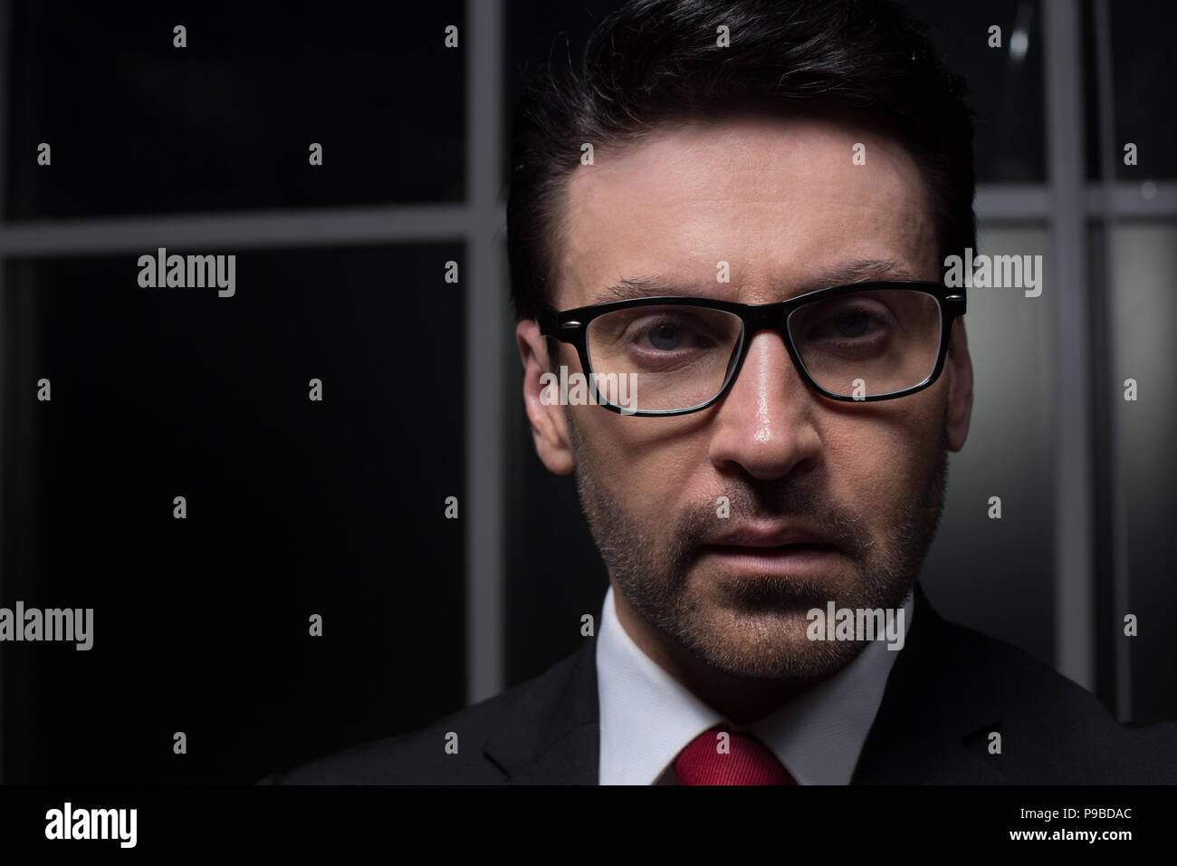 close up.the face of modern business men Stock Photo - Alamy