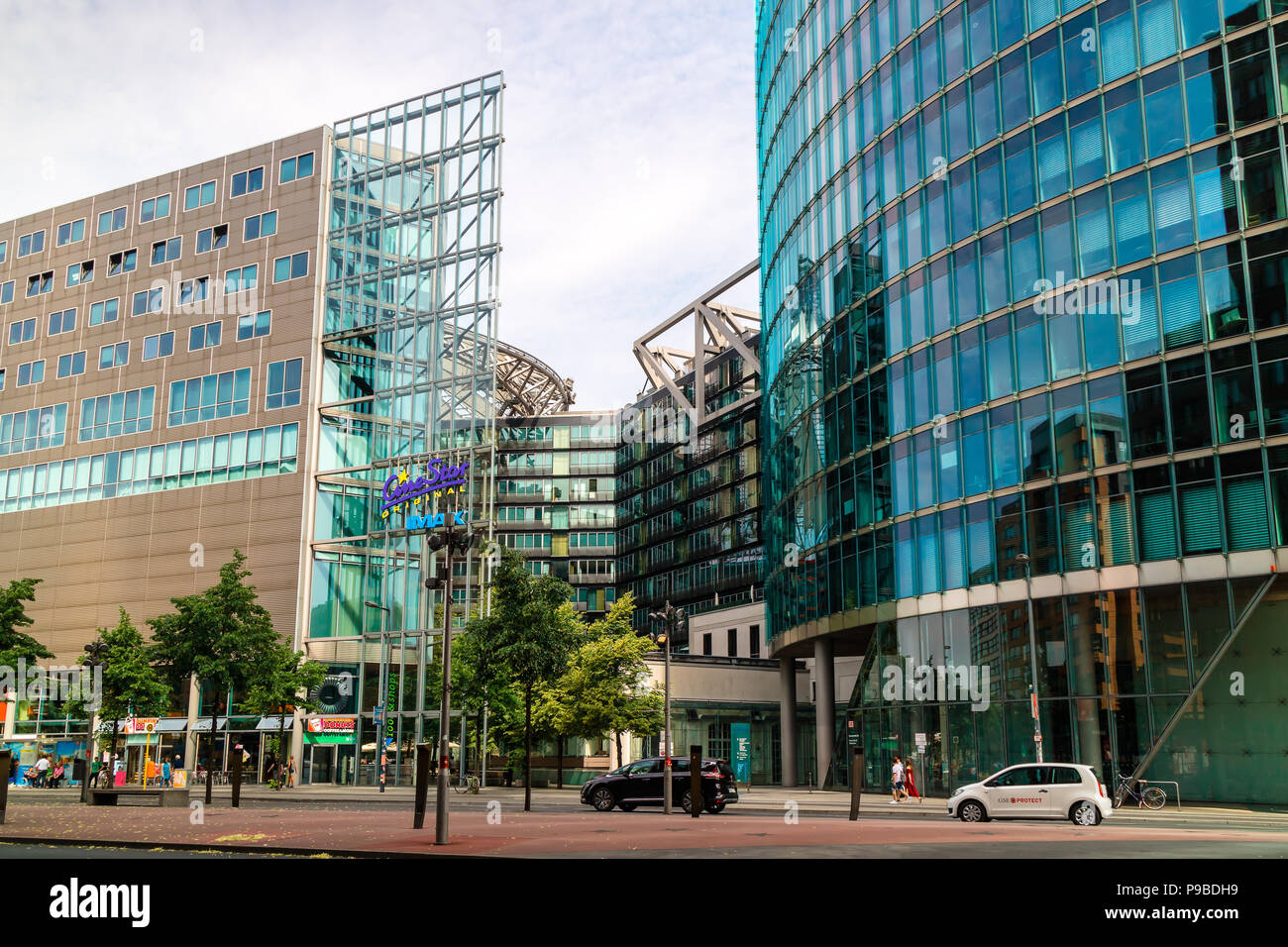 Modern buildings of the IMAX and the Sony Centre in Berlin, Germany ...